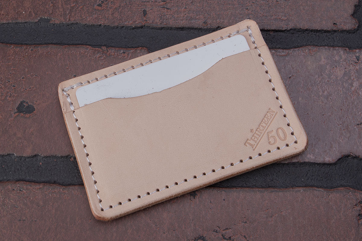 Minimalist Wallet | 2 Pocket | Natural – Thirteen50 Leather