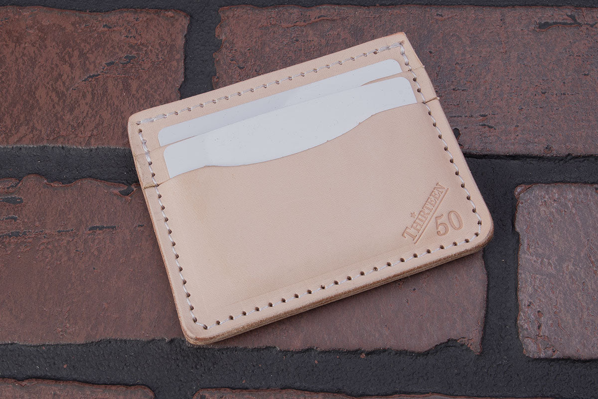 Minimalist Wallet | 4 Pocket | Natural – Thirteen50 Leather