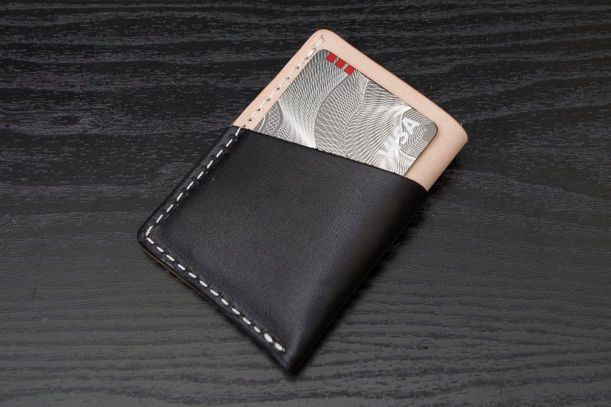 Limited | Wrap | Black + Natural Minimalist Wallet – Thirteen50 Leather