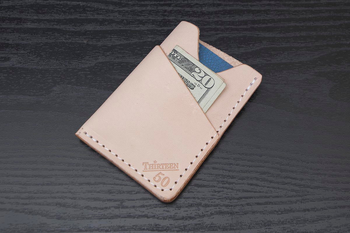 Wrap Minimalist Wallet | Natural – Thirteen50 Leather