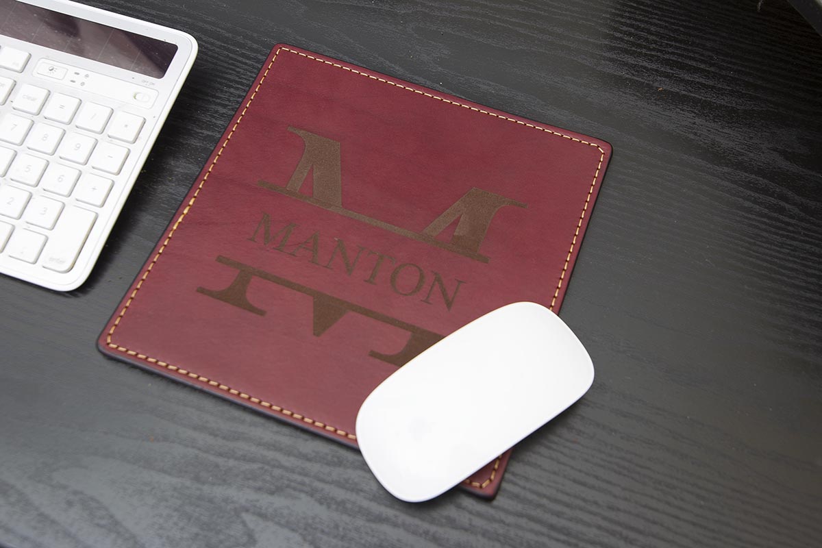 Leather Mouse Pad | Laser Engraved Personalization (7 Colors ...